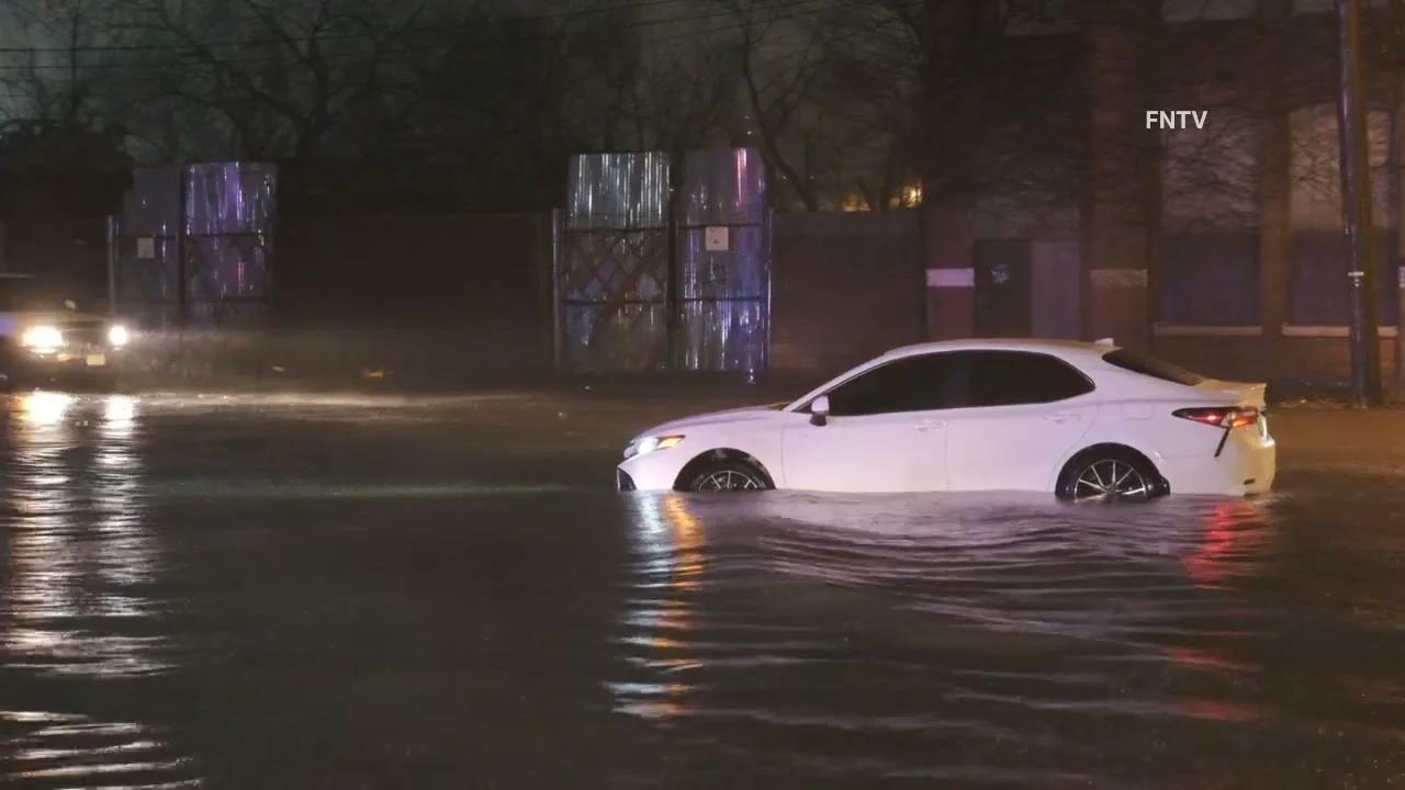 Passaic River Overflows Banks & Floods Streets - Paterson, NJ