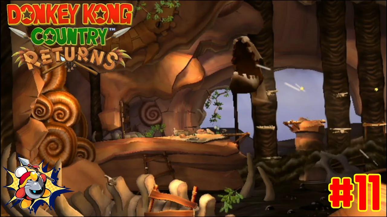 Donkey Kong Country Returns 11 - Snow Yesterday, Tar Tomorrow (Cliff PT 1)