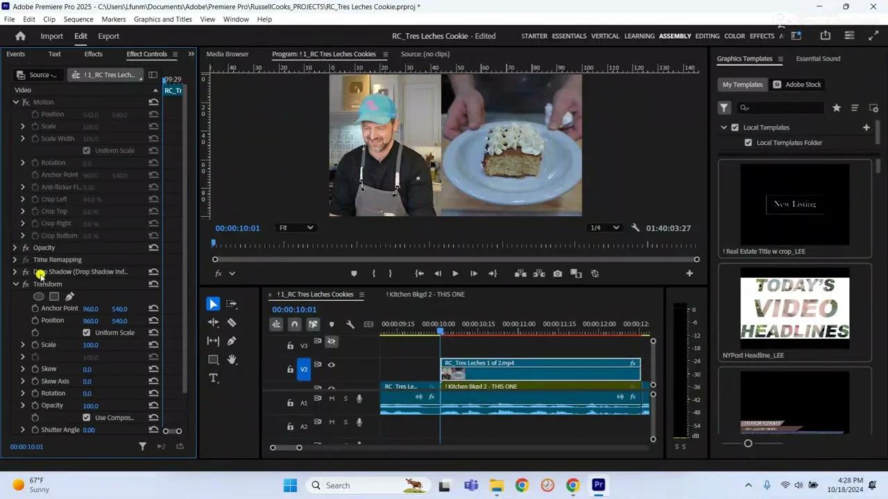 Adobe Premiere 2025 - drop shadow | crop BUG - FIXED SOLVED workaround