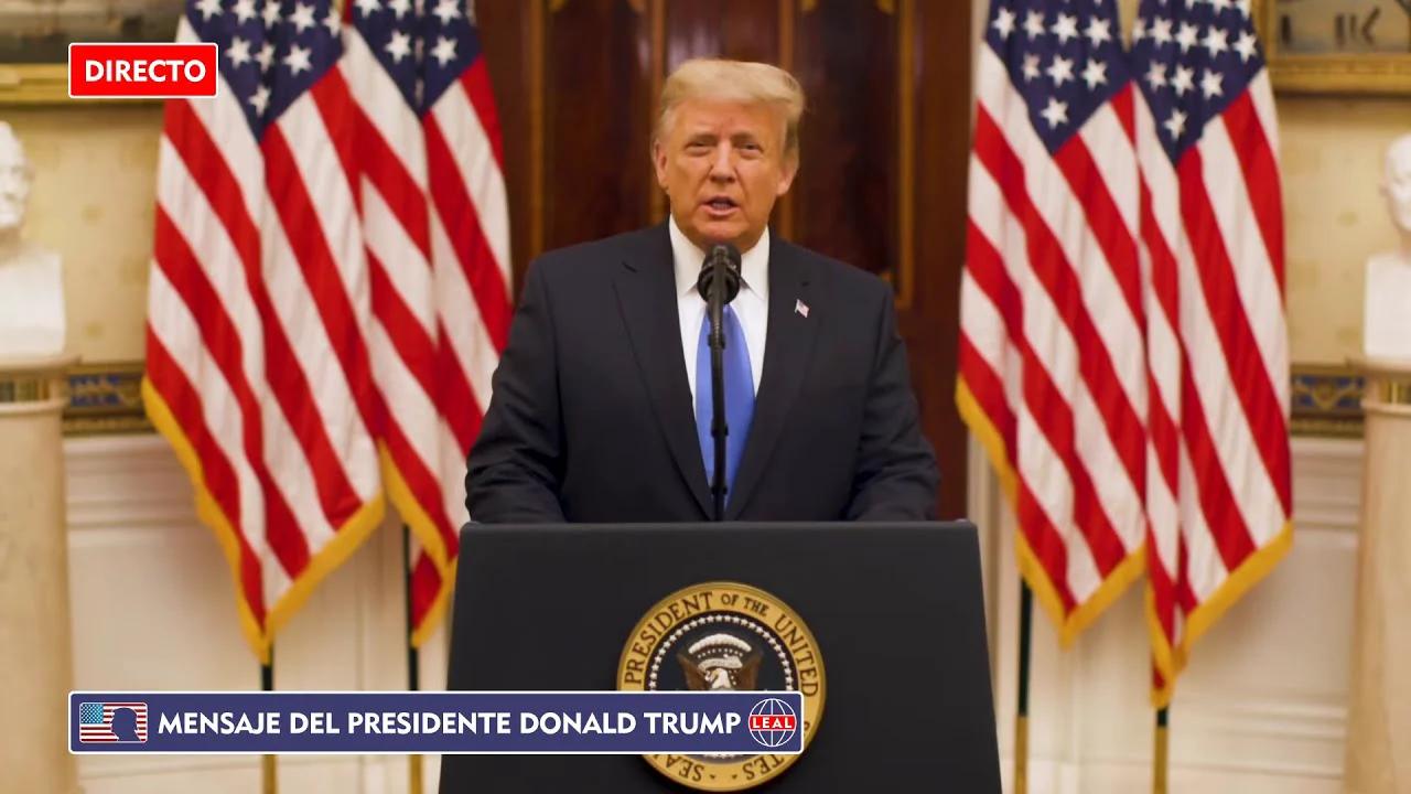 🇺🇸 Donald Trump | Mensaje del Presidente desde La Casa Blanca (19 enero ...