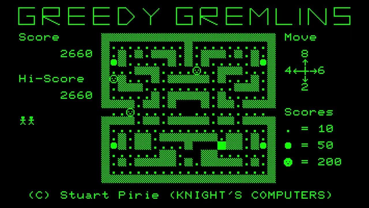 Sharp MZ-80A Game: Greedy Gremlins (198x)