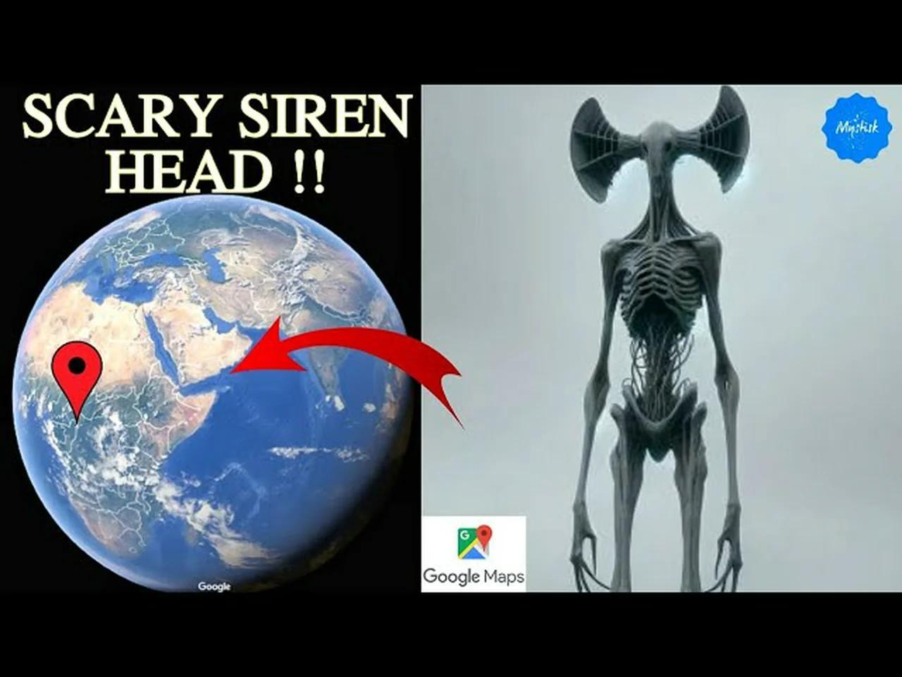 Scariest Siren head on Google maps! and Google Earth 🌎#mystisk #googleearth