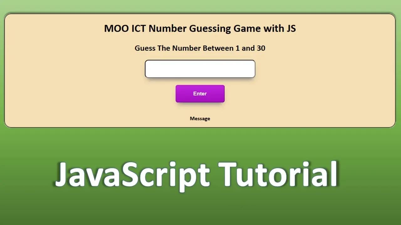 Create a simple Number Guessing Game in JavaScript