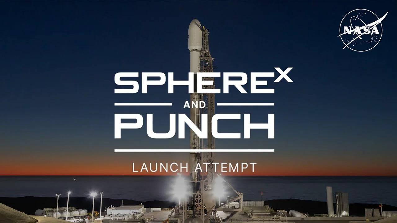 SPHEREx and PUNCH March 10, 2025, Launch Attempt (Official NASA Broadcast)