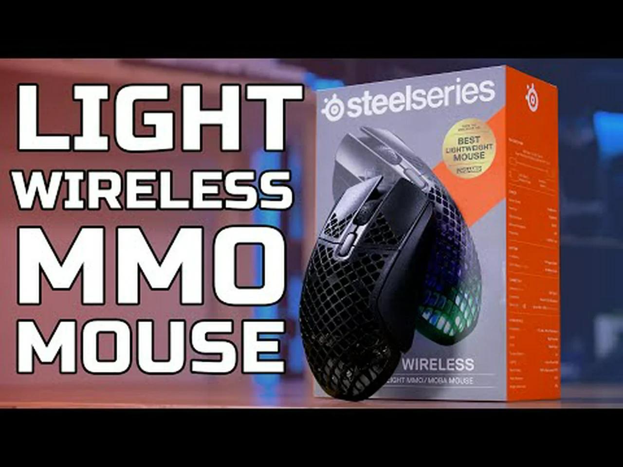 LIGHTWEIGHT WIRELESS MMO MOUSE! Steelseries AEROX 9 Wireless Review
