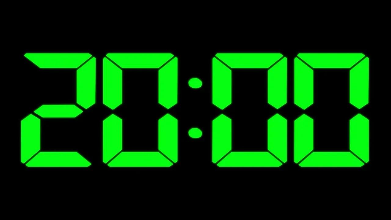 20 Minute Countdown Timer With Alarm No Copyright.