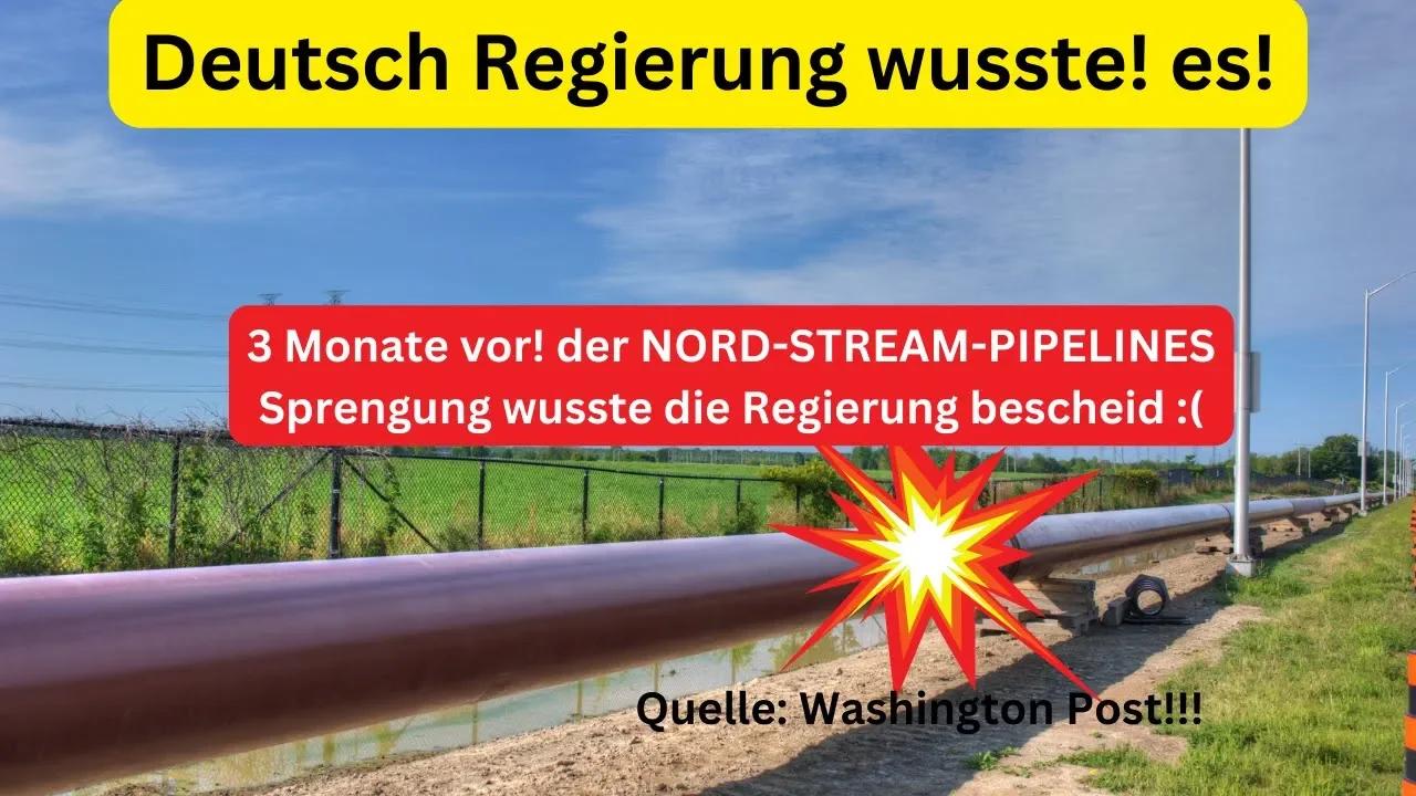 NORD-STREAM-PIPELINES Anschlag. Deutsche! Regierung wusste VORHER ...