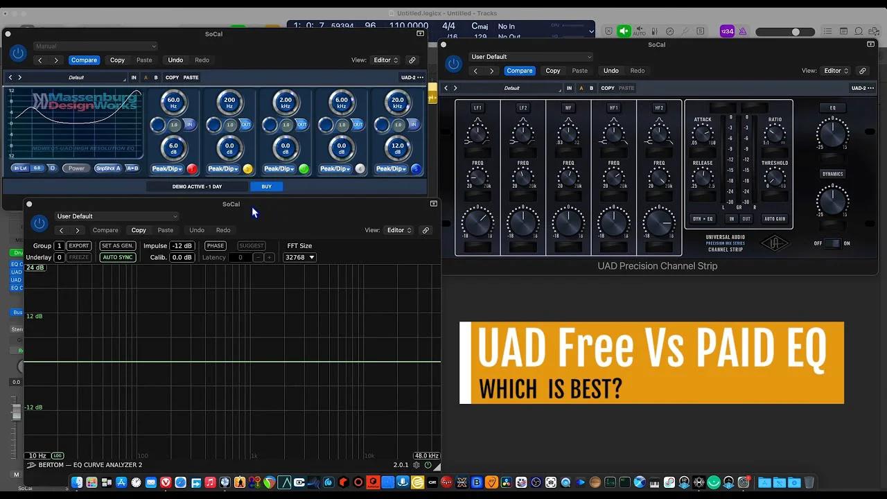 UAD Paid vs UAD Free! EQ Cramping Test Results might surprise you!!