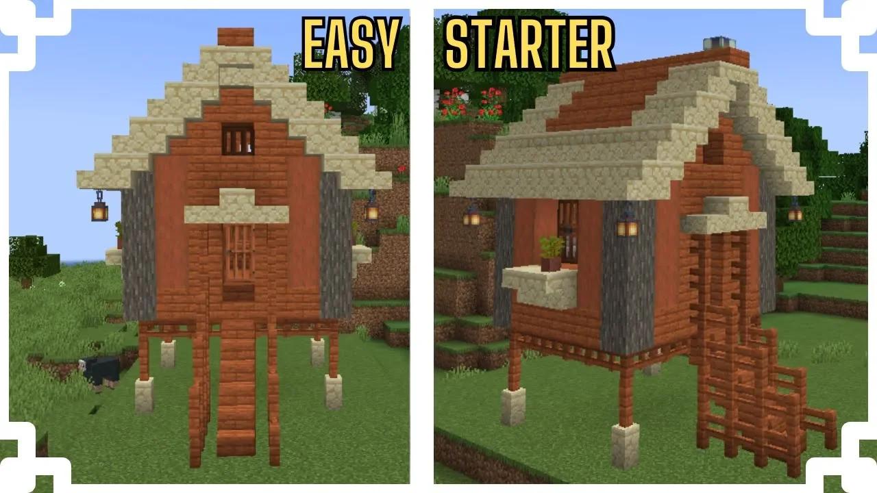 How To Build An Acacia Survival Starter House | Minecraft Tutorial