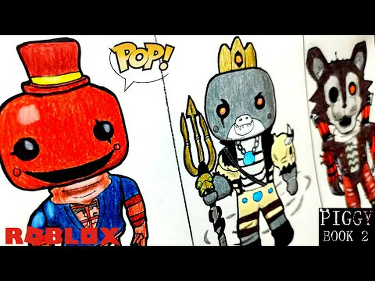 Dibujo las NUEVAS SKINS de PIGGY ROBLOX FUNKO POP HALLOWEEN (Duocara ...