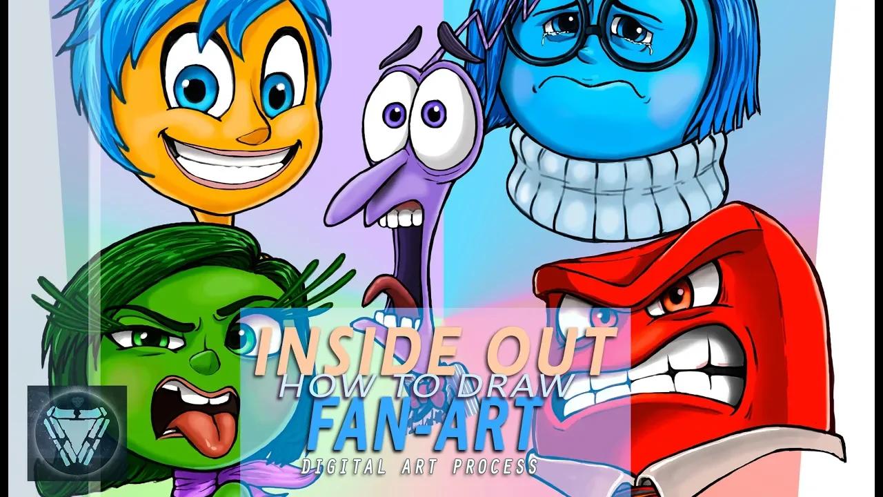 HOW TO DRAW CARTOONS | From Simple Shapes | - INSIDE OUT Part 1 (The ...