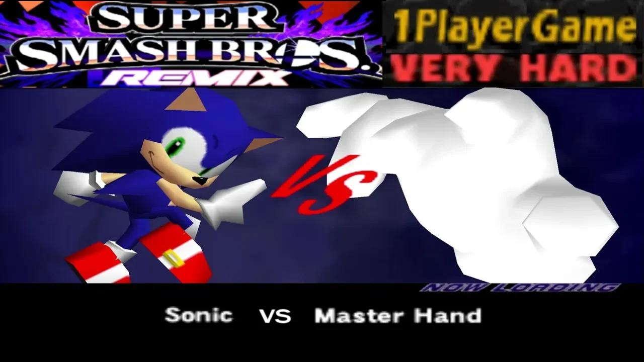 Smash 64/Smash Remix HD Textures Gameplay - Classic Mode Sonic (Very Hard)