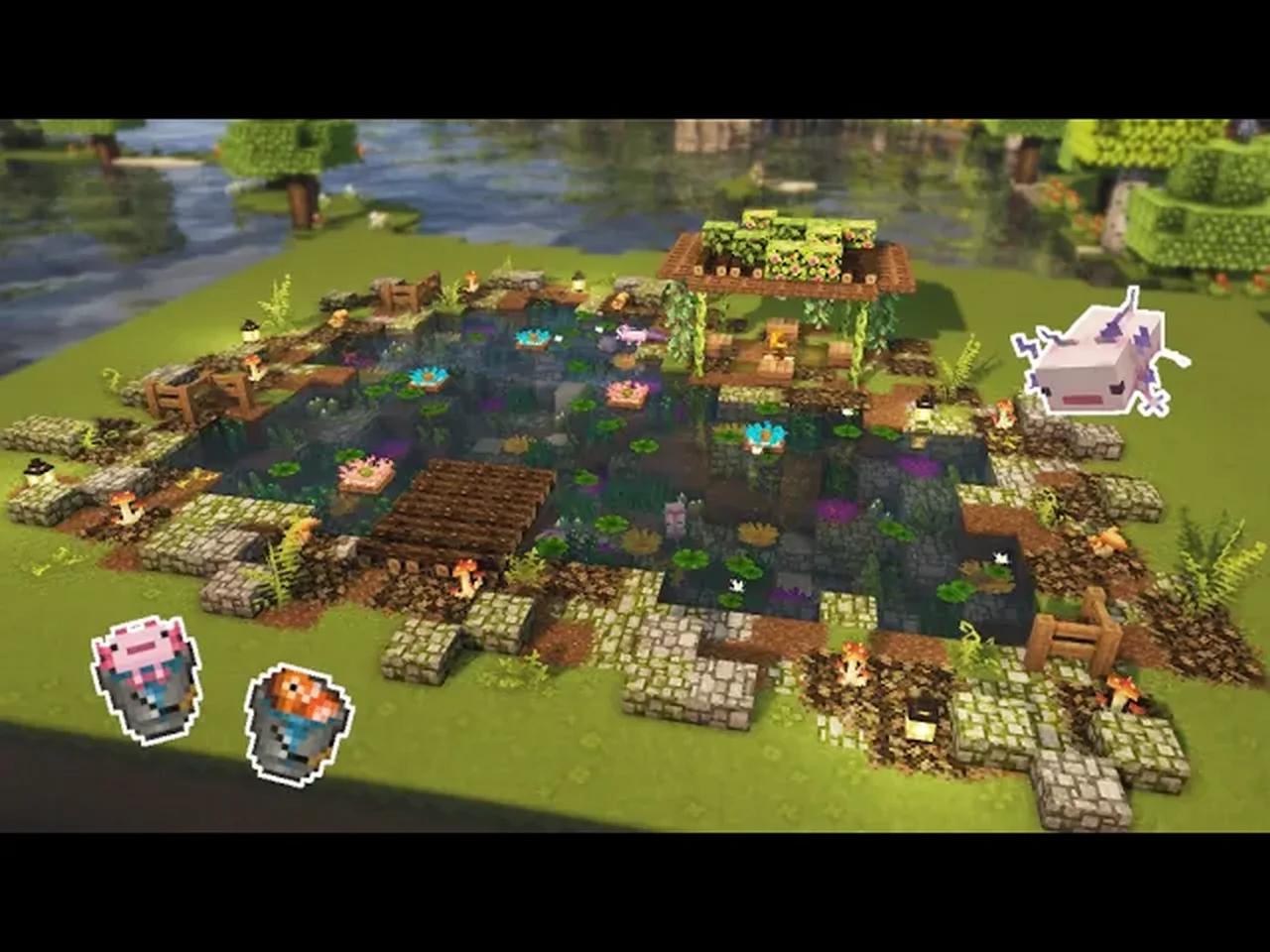 Minecraft Tutorial: How to Build a Aesthetic Fairy Pond