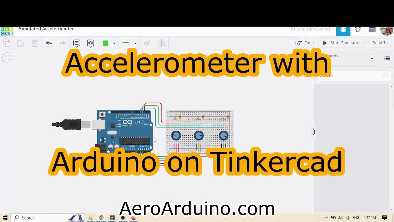 Finally I Could Use Accelerometer In Tinkercad With Arduino Aeroarduino 1449