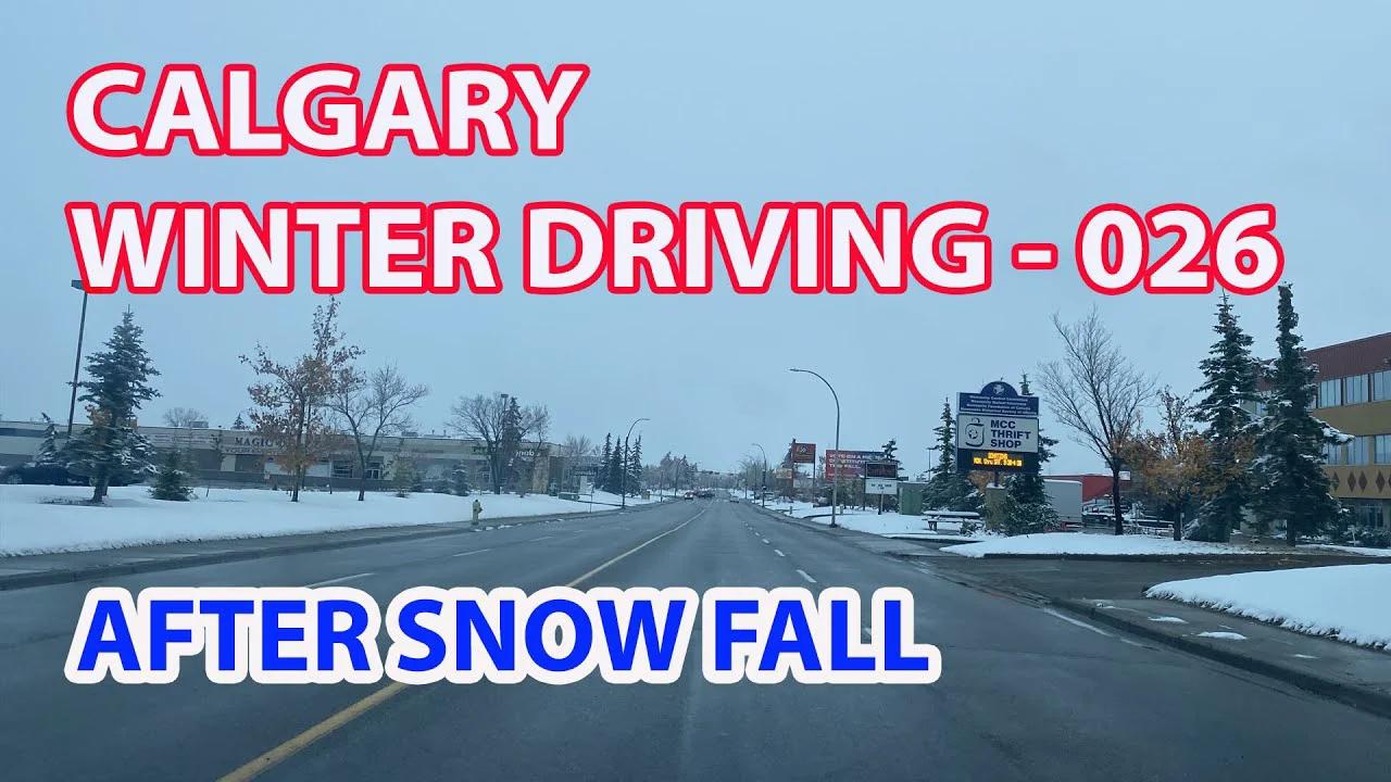 Calgary Winter Driving After Snow Alberta Canada - 026