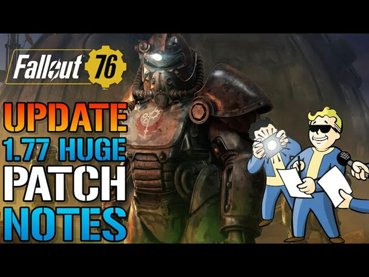 Fallout 76: HUGE New Update 1.77! Changes Legendary Weapons & Mods ...
