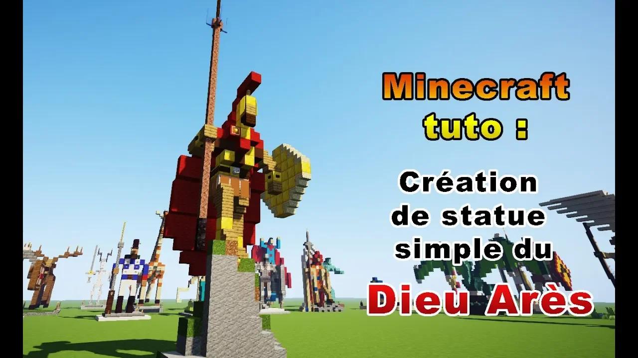 Minecraft Tuto - statue simple du Dieu Arès.