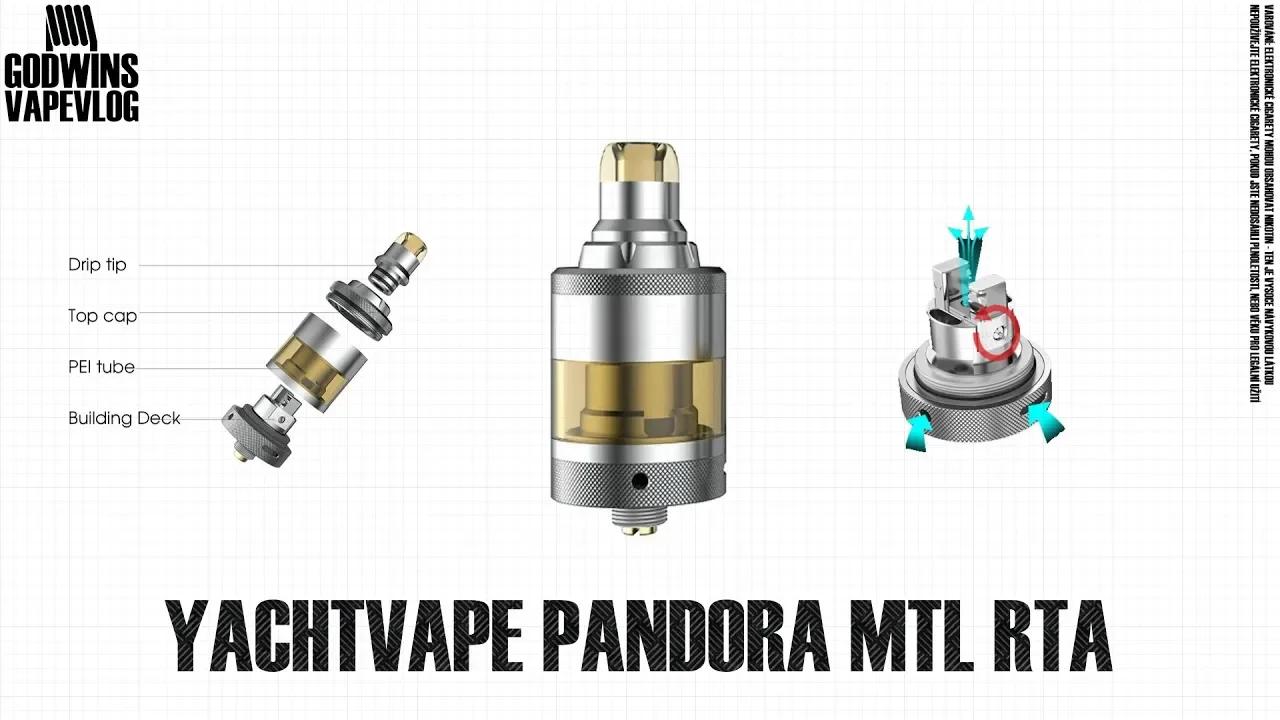 YACHTVAPE PANDORA MTL RTA - Recenze - DIY Atomizer