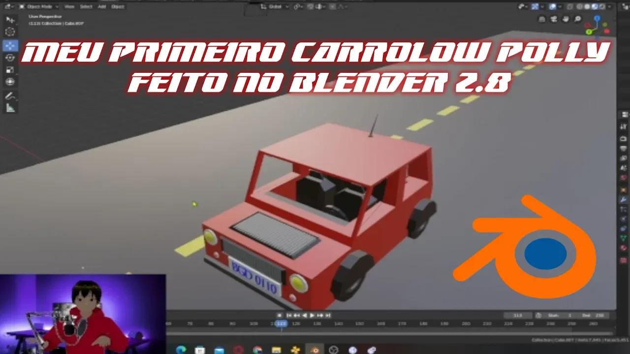 CRIANDO MEU PRIMEIRO CARRO LOW POLLY NO BLENDER - CRIADO EM UM DIA