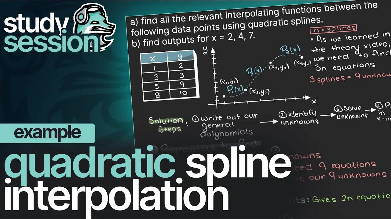 Quadratic Spline Interpolation Example | Numerical Methods