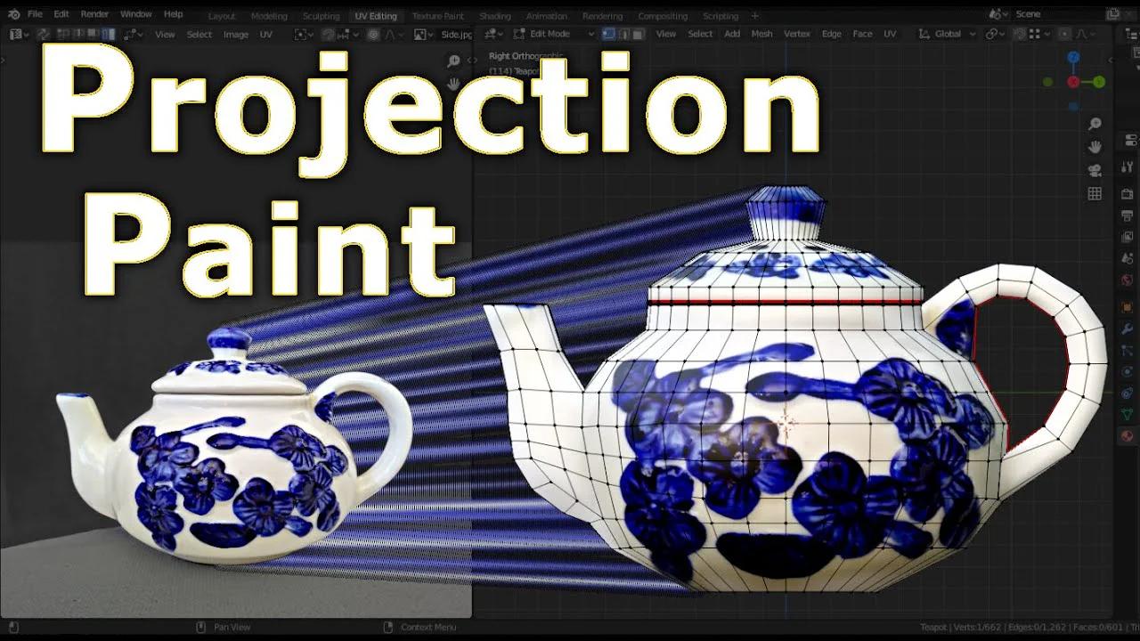 Blender 2.8 - Texture Projection Painting (Beginners Crash Course)