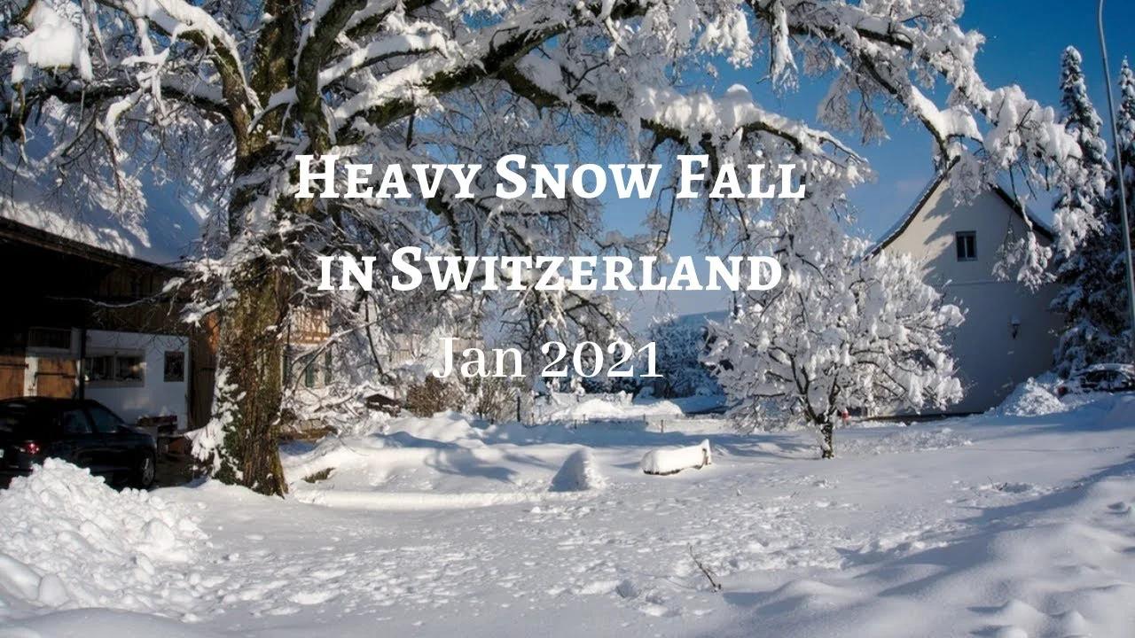 Experience Heavy Snowfall in Switzerland | Zürich Jan 2021