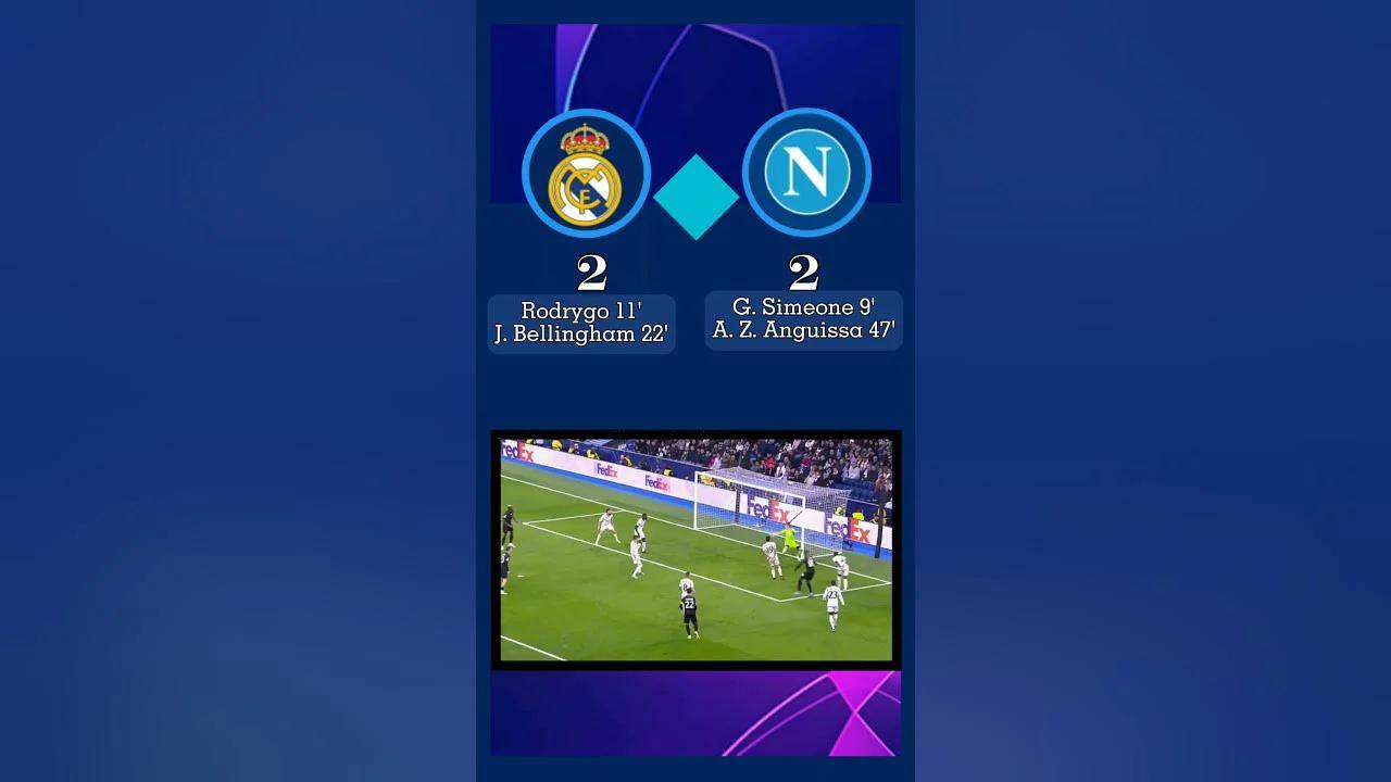 Real Madrid Vs Napoli 4 2 Uefa Champions League