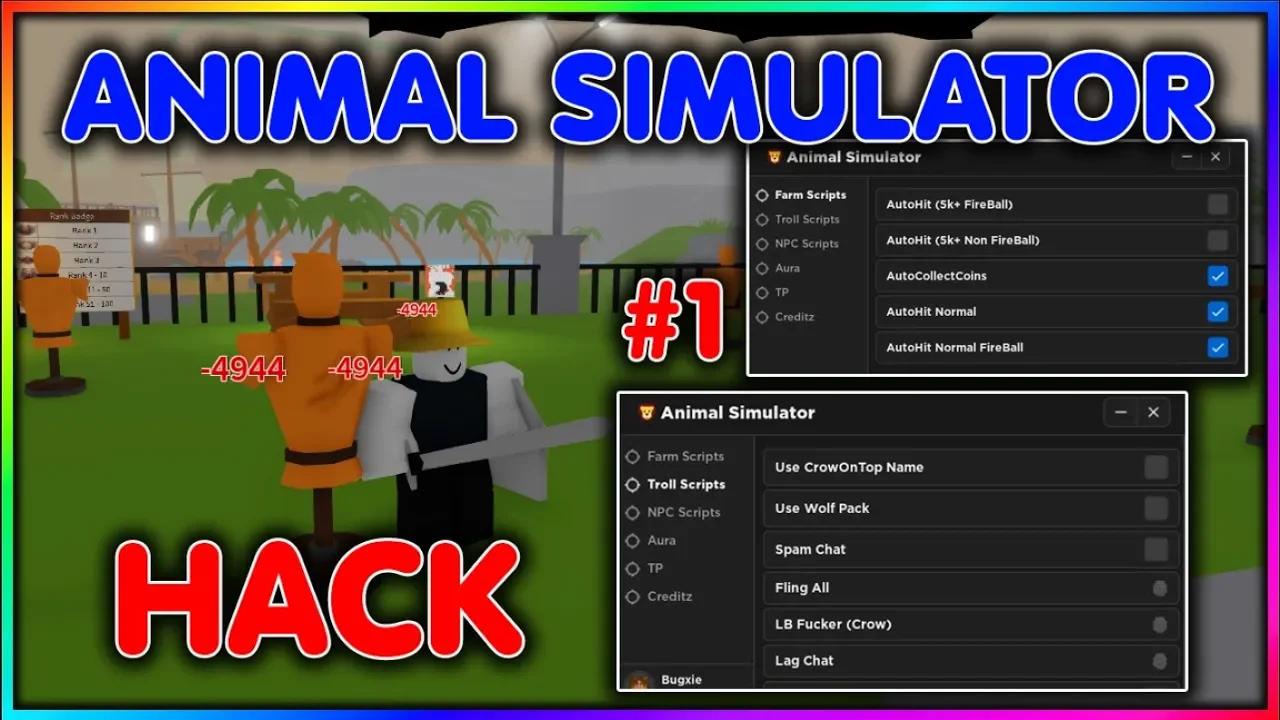 ROBLOX ANIMAL SIMULATOR SCRIPT HACK GUI *PASTEBIN*🔥 INFINITE EXP AUTO FARM, INF COINS, FE FLING ALL