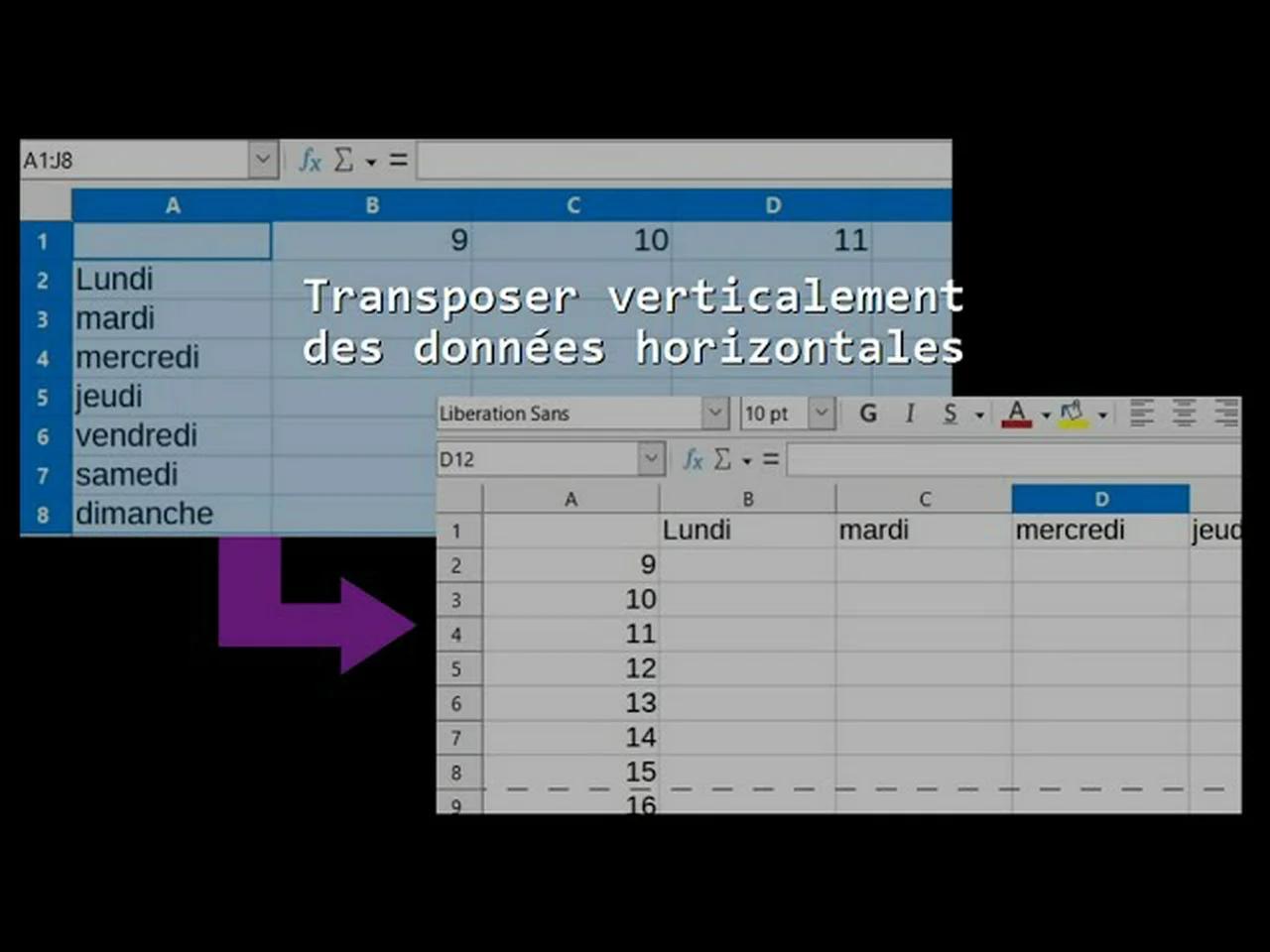 Tuto Transposer des données horizontales en données verticales et ...