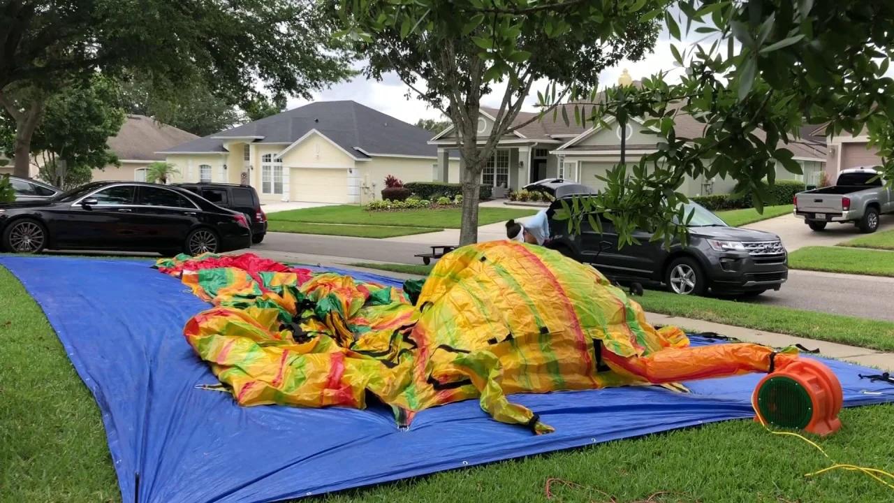 Bounce house business fruit roll up waterslide