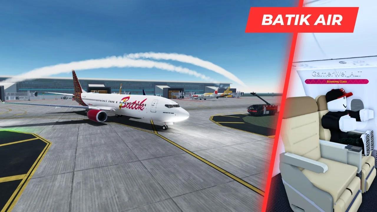 ROBLOX Airline Flight Review | Batik Air | Boeing 737-800 | Business Class
