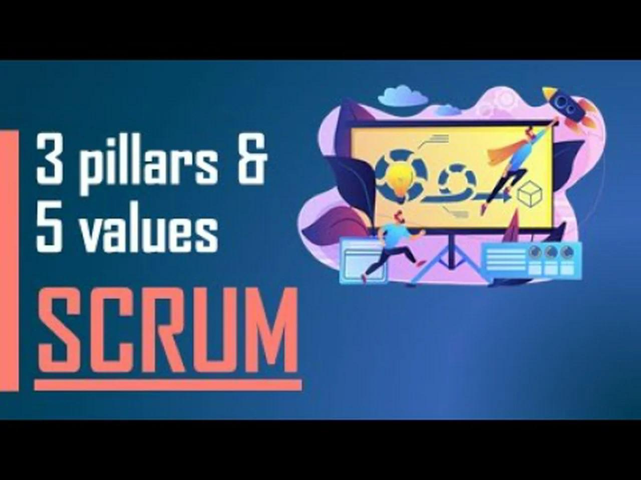 3 pillars and 5 values of SCRUM methodology