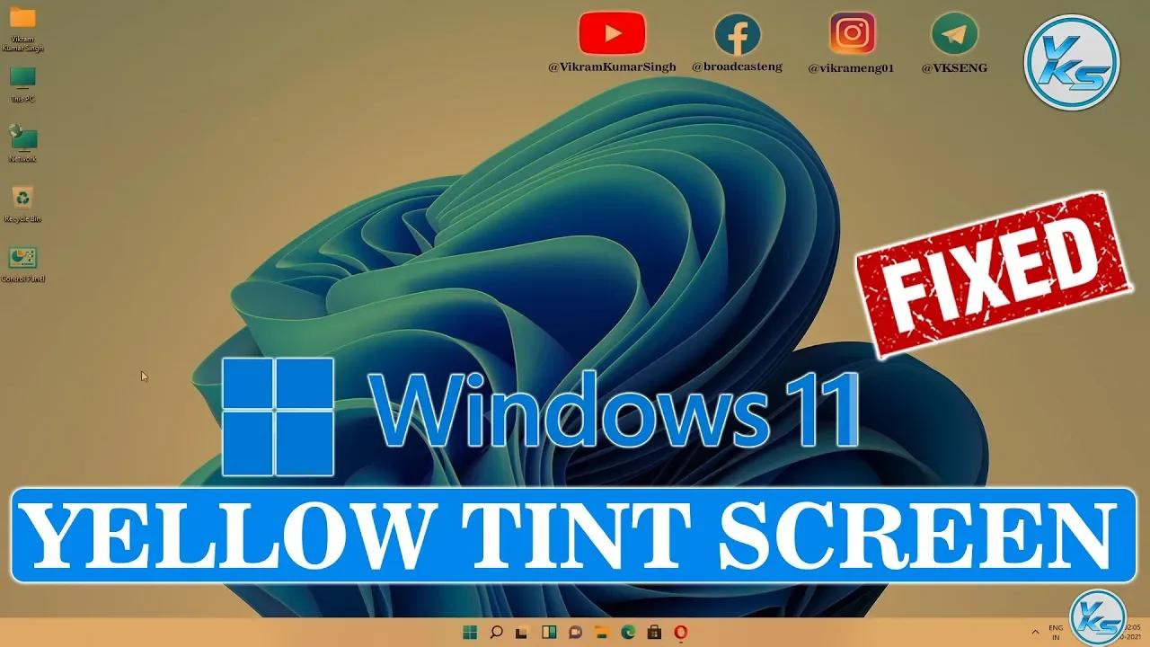 How To Fix A Monitor With Yellow Tint Screen Problem Windows 11