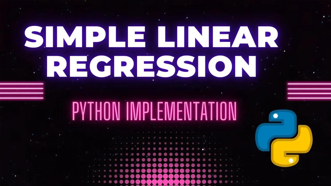 Simple Linear Regression - Implementation in Python [Fitting a regression model]