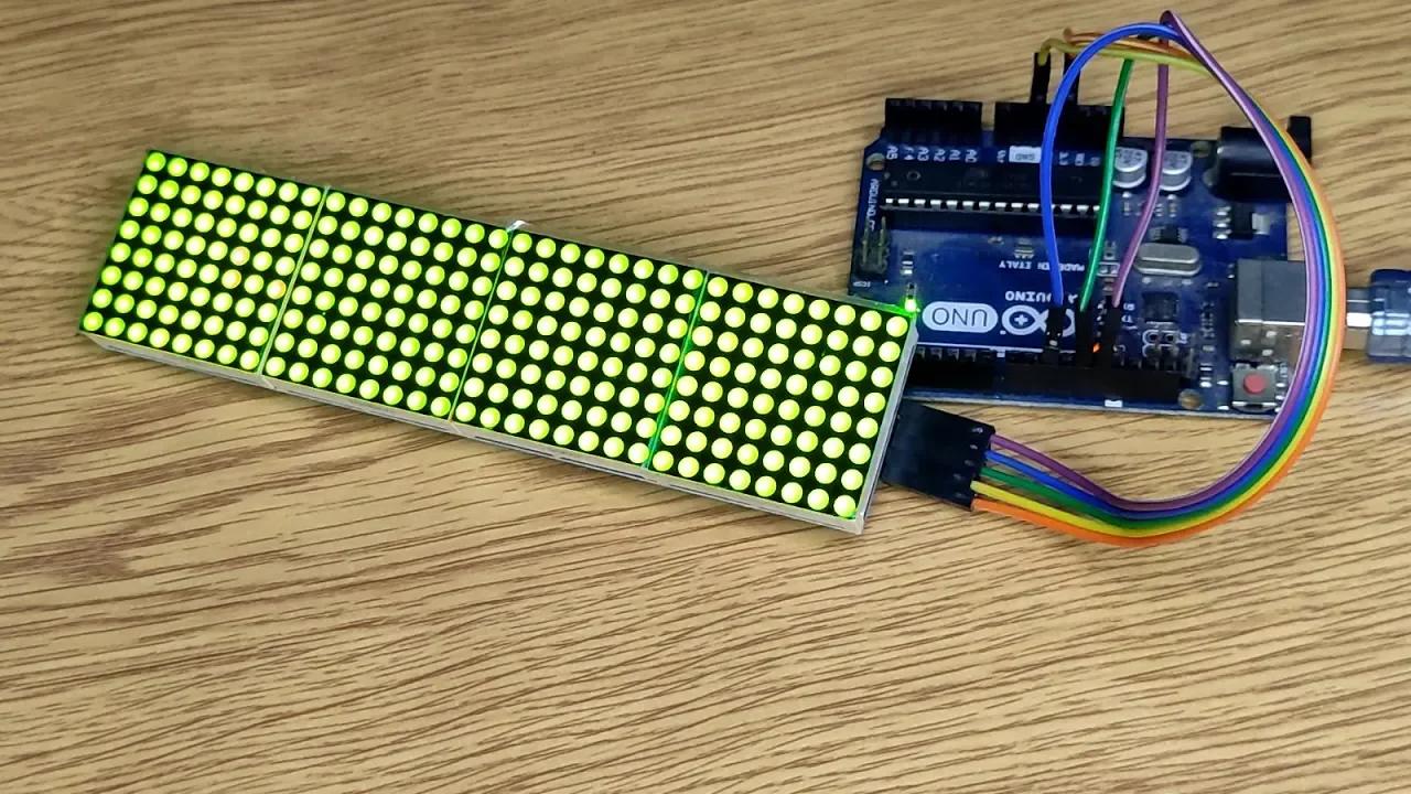 Arduino Text Scrolling Display Led Max7219 Dot Matrix Display 4 In 1 9046