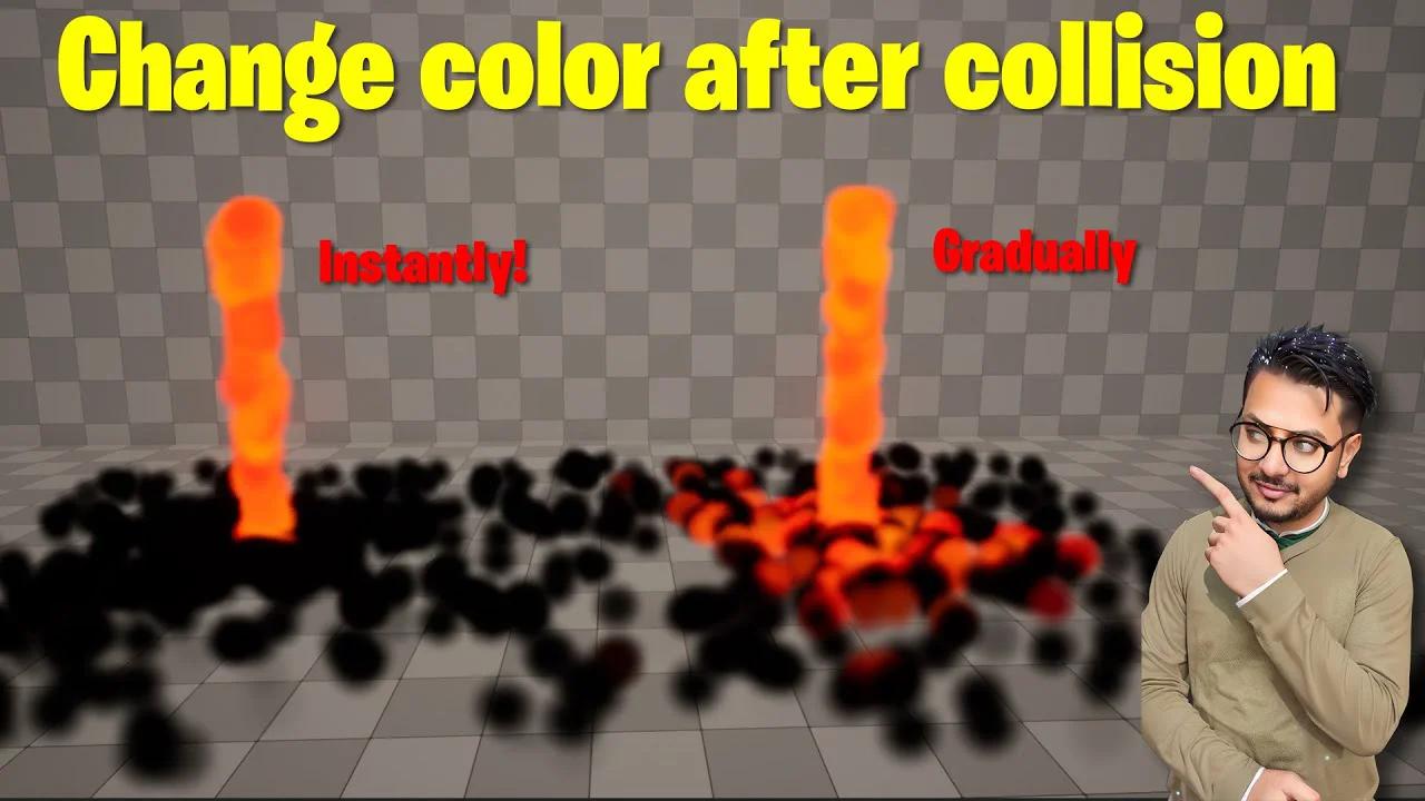Change color on Collision in Unreal Engine 5.4 Niagara Tutorial ...