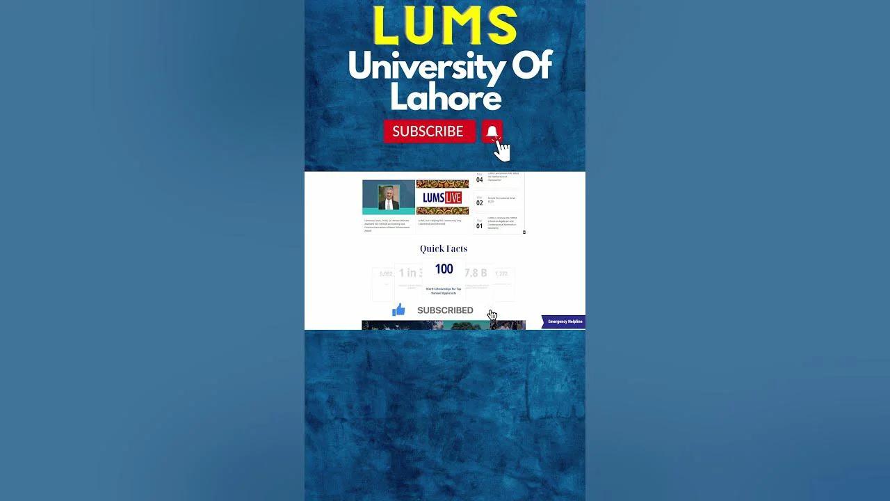 LUMS University Lahore | Programs and Tuition Fee | #lums