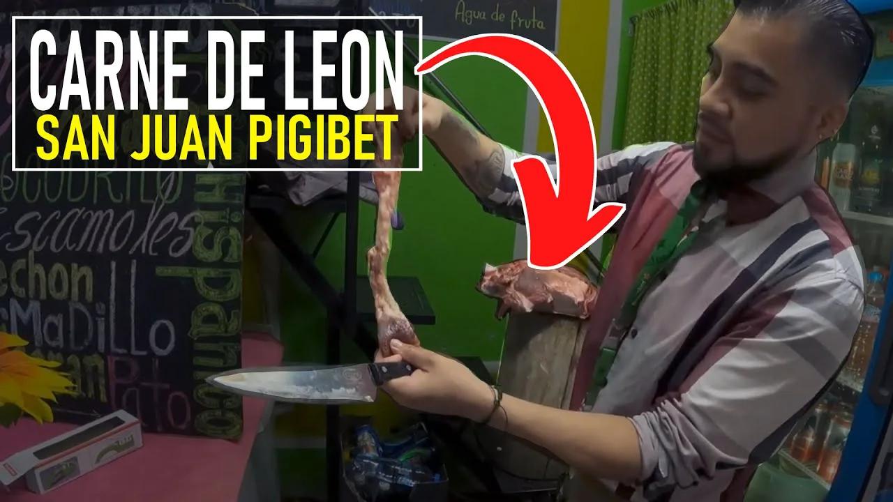 Comiendo carne de león en Mercado de Pugibet / MERCADO DE COMIDA EXOTICA
