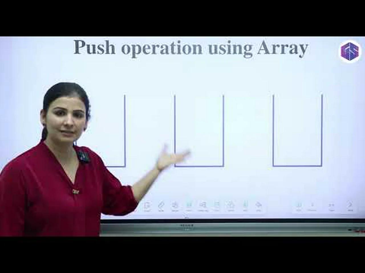 Implementation of Stack | Push operation | Data Structure