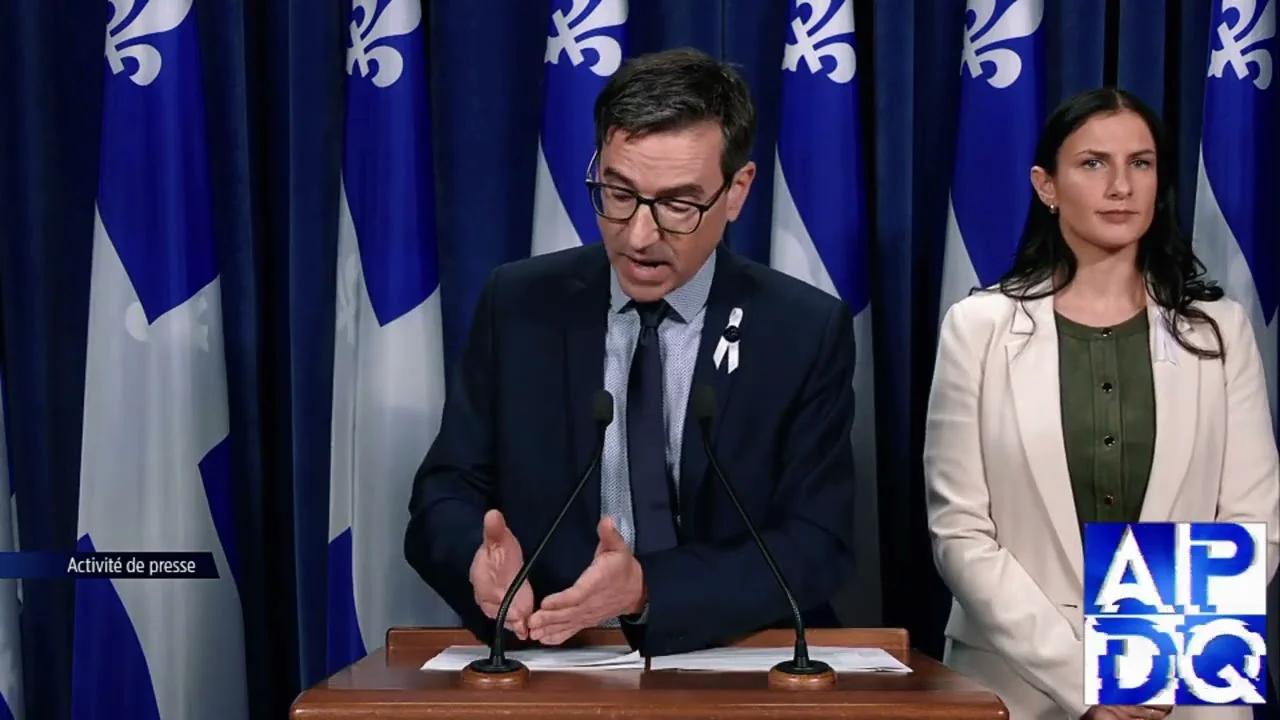 26 nov 2024 - Point de presse du PQ avec Paradis et Perry Mélançon