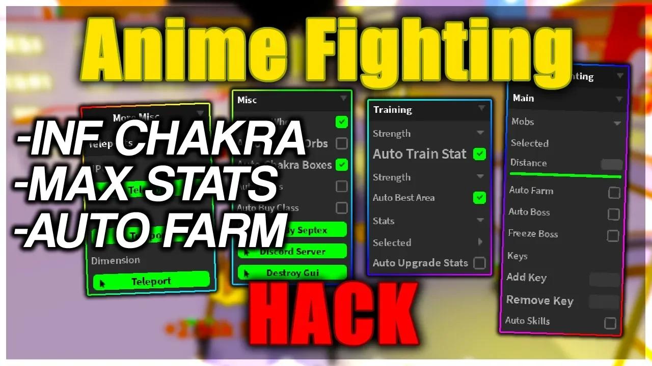 😈Anime Fighting Simulator😈| SCRIPT HACK ROBLOX | MAX STATS, INF CHAKRA ...