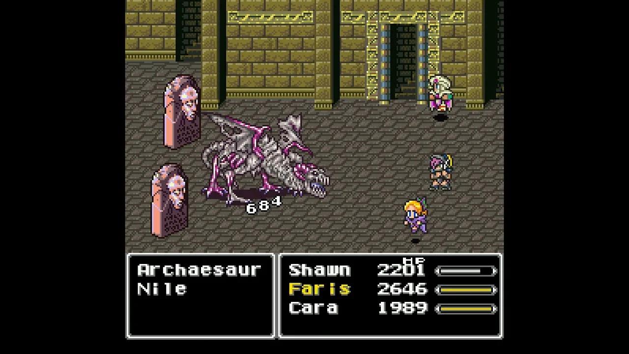 Final Fantasy V (SNES) - Pyramid of Moore - Archeosaur & Niles