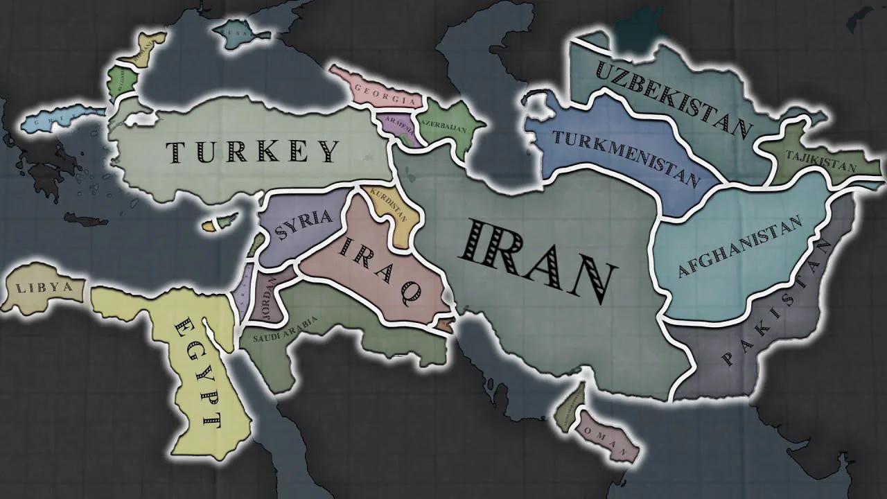 Persian Empire Modern Day Battle Royale - Hoi4 Timelapse