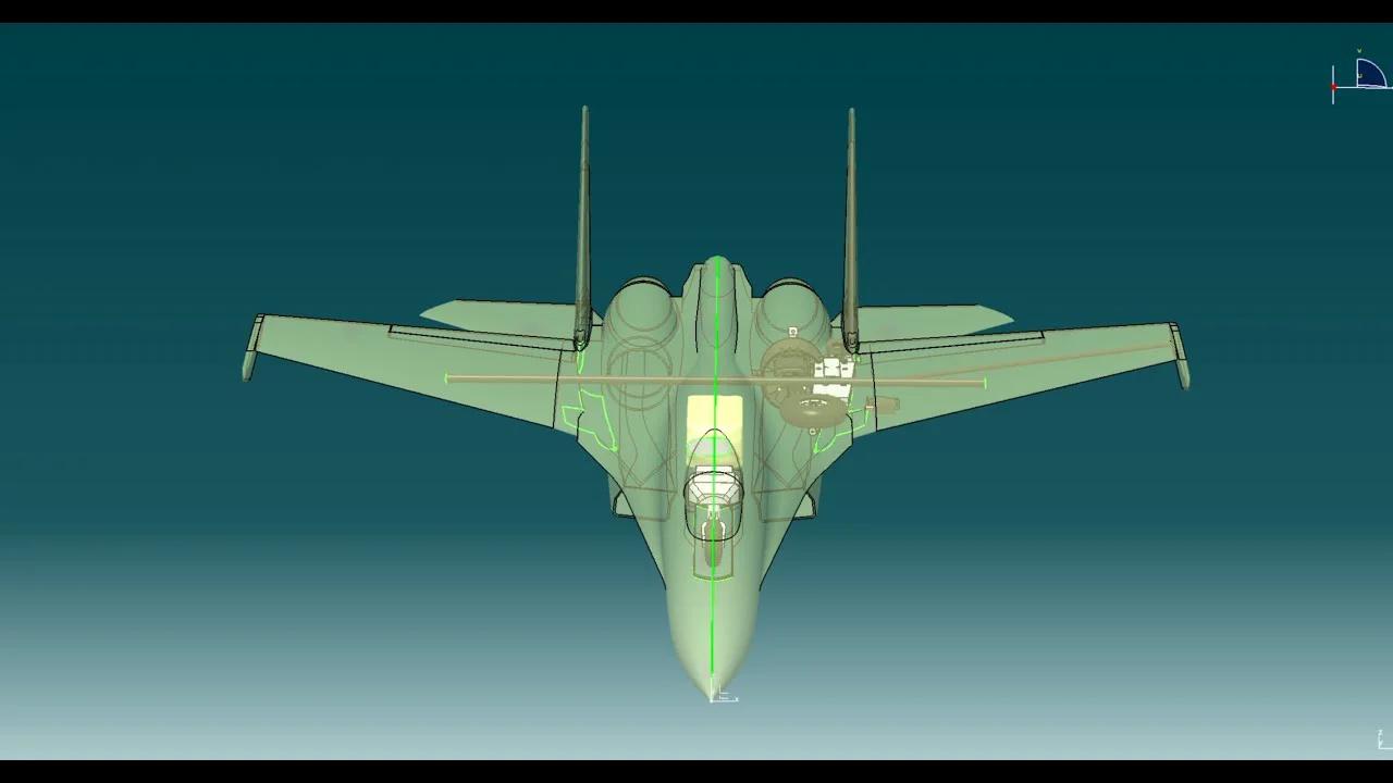 Suchoi Su-27 Flanker Jet for 3D printing wingspan 1m, work in progress ...