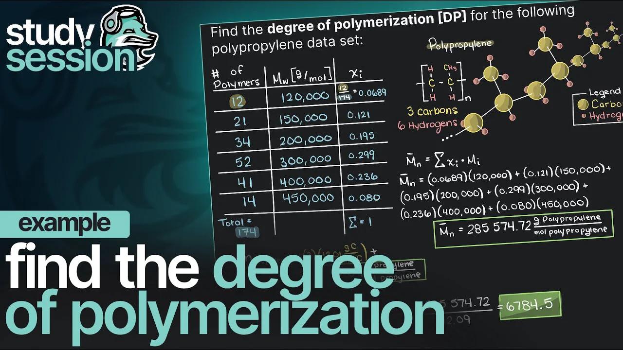 Degree of Polymerization Example | Polymer Engineering
