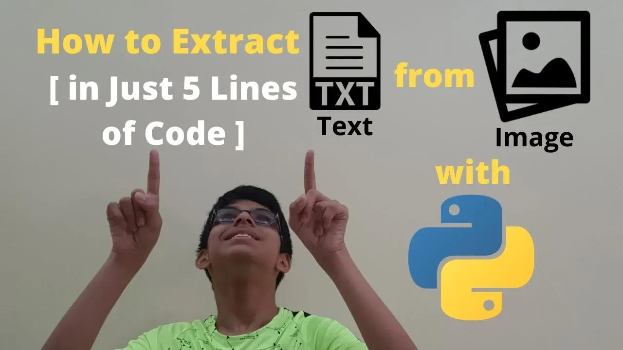 How To Extract Text From Image Using Tesseract With Python 5 Lines Of