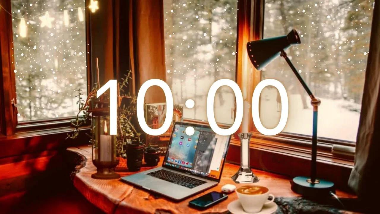 10 MINUTE TIMER - 10 MINUTE COUNTDOWN - Cosy Home Office AMBIENCE with ...