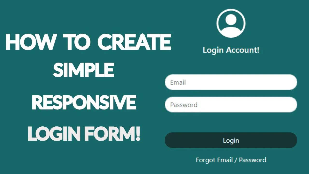 How to Create simple responsive Login Form step by step | Login form ...