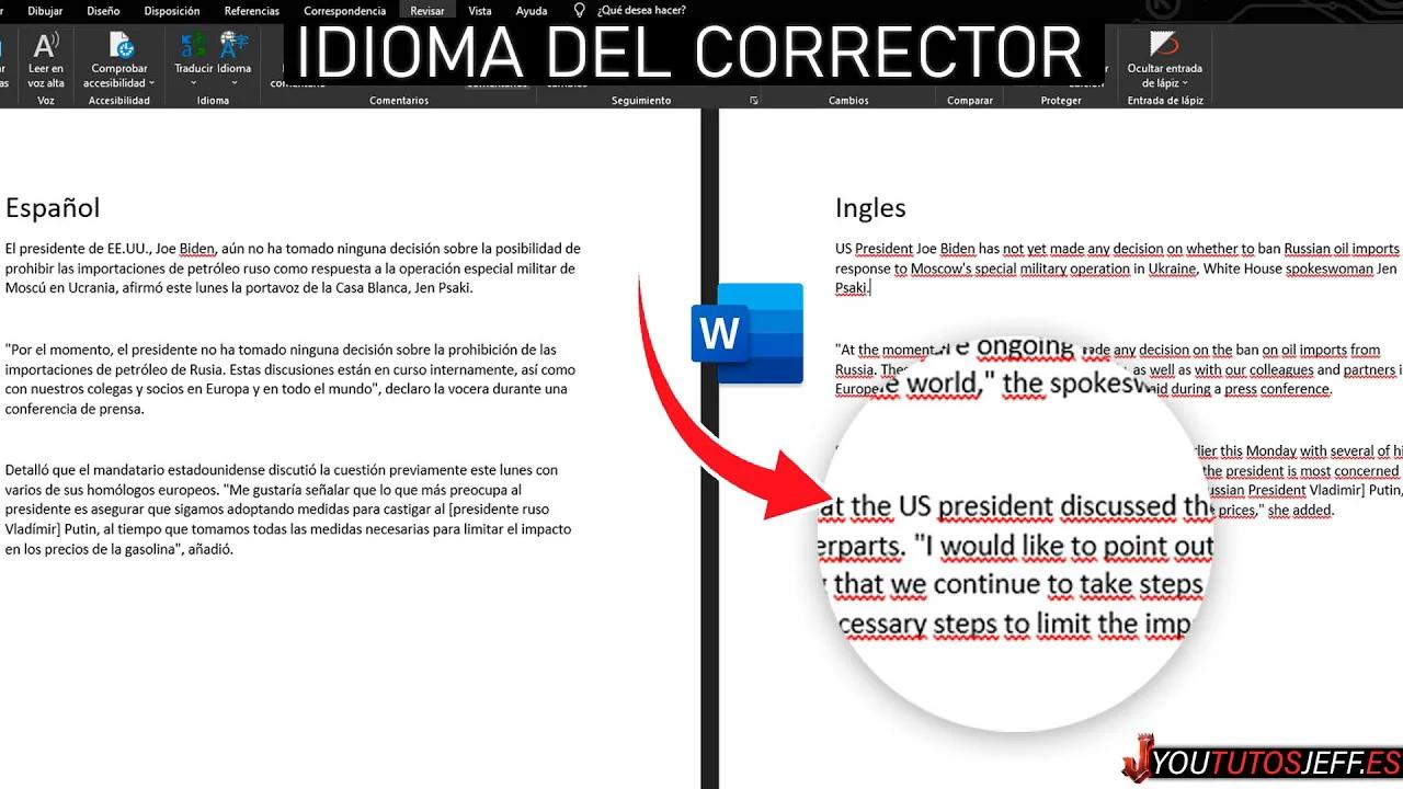 Como Cambiar IDIOMA de CORRECTOR ORTOGRAFICO en Word 🔵