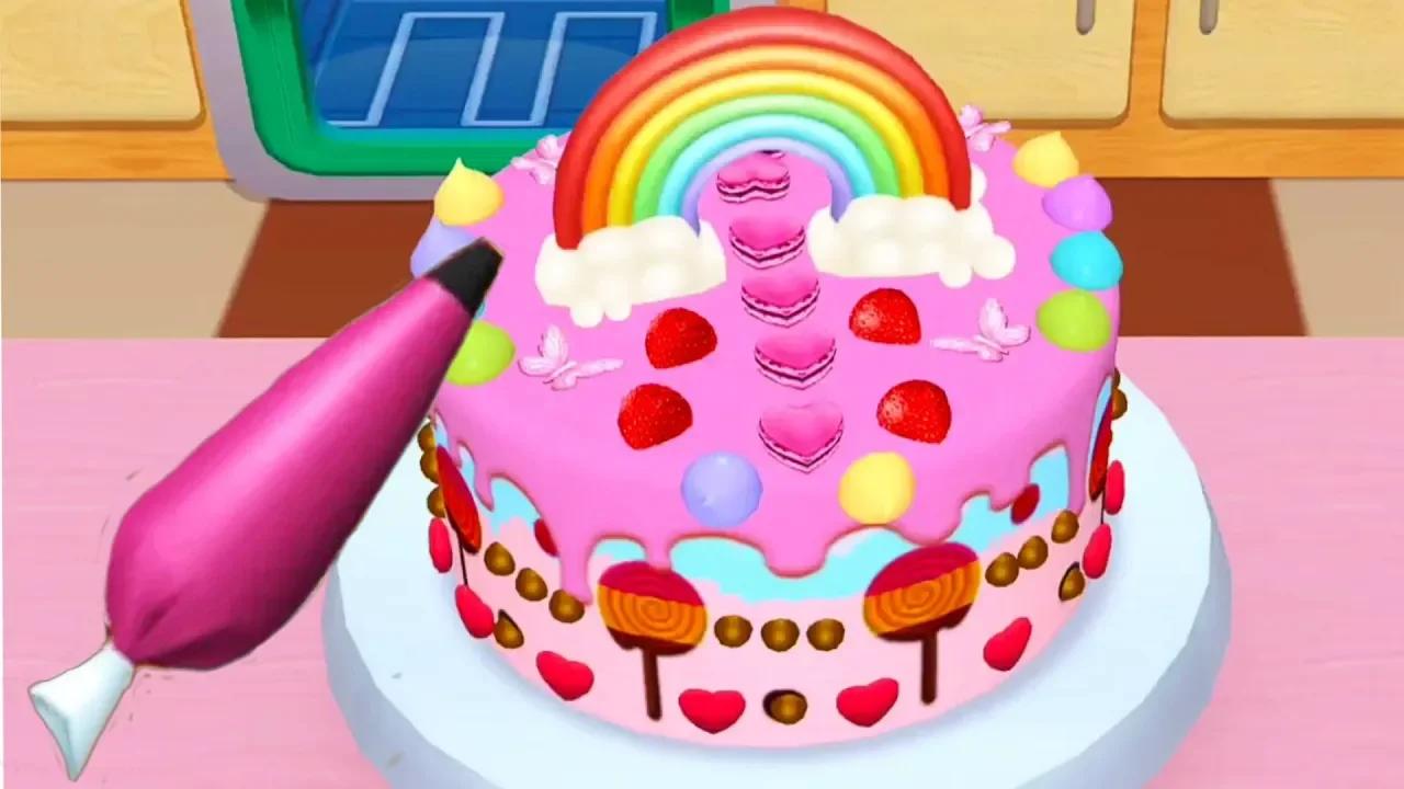 Fun 3D Cake Cooking Game My Bakery Empire Color, Decorate & Serve Cakes - How To Make Rainbow Cake